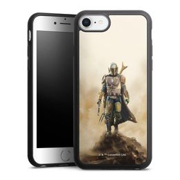 DeinDesign iPhone SE (2020) Handy Gallery Case Handyh&uuml;lle 9H Geh&auml;rtetes Glas R&uuml;ckseite H&uuml;lle The Mandalorian Star Wars Official Licensed Product Gallery Case
