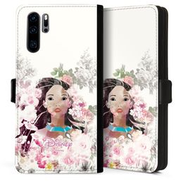 DeinDesign Huawei P30 Pro Handy Klapph&uuml;lle Handyh&uuml;lle aus Kunst Leder schwarz Flip Case Disney Pocahontas Official Licensed Product Sideflip mit langer Lasche