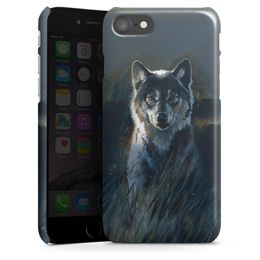 DeinDesign iPhone SE (2020) Handy Premium Case Smartphone Handyh&uuml;lle Schutzh&uuml;lle gl&auml;nzend Nature Painting Wolf Premium Case