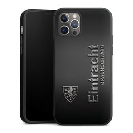 DeinDesign iPhone 12 Pro Handy Premium Silikon H&uuml;lle Handyh&uuml;lle schwarz Case Logo Eintracht Braunschweig Official Licensed Product Silikon Premium Case