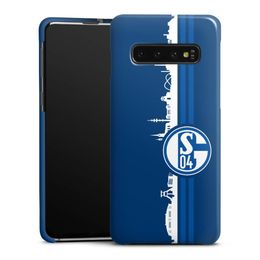 DeinDesign Galaxy S10 Handy Premium Case Smartphone Handyh&uuml;lle Schutzh&uuml;lle gl&auml;nzend Official Licensed Product Skyline Fc Schalke 04 Premium Case