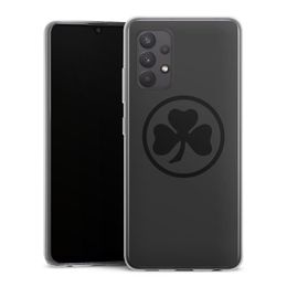 DeinDesign Galaxy A32 4G Handy Silikon H&uuml;lle Case transparent Handyh&uuml;lle Official Licensed Product Spvgg Greuther F&uuml;rth Clover Silikon Case