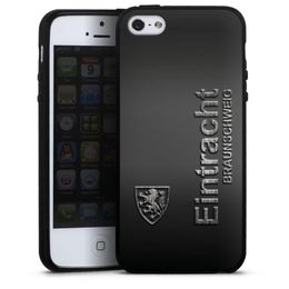 DeinDesign iPhone SE (2016-2019) Handy Silikon H&uuml;lle Case schwarz Handyh&uuml;lle Official Licensed Product Eintracht Braunschweig Logo