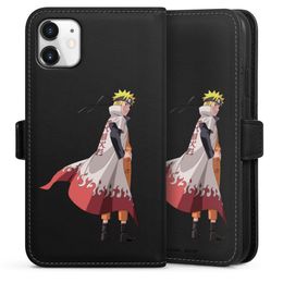 DeinDesign iPhone 11 Handy Klapph&uuml;lle Handyh&uuml;lle aus Kunst Leder schwarz Flip Case Sensei Naruto Shippuden Hokage Sideflip mit Lasche