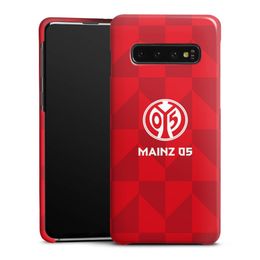 DeinDesign Galaxy S10 Handy Premium Case Smartphone Handyh&uuml;lle Schutzh&uuml;lle gl&auml;nzend Mainz 05 Official Licensed Product Merchandise Premium Case