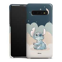 DeinDesign Galaxy S10 Handy Premium Case Smartphone Handyh&uuml;lle Schutzh&uuml;lle gl&auml;nzend Moon Lilo & Stitch Disney Premium Case