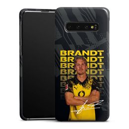 DeinDesign Galaxy S10 Handy Premium Case Smartphone Handyh&uuml;lle Schutzh&uuml;lle gl&auml;nzend Julian Brandt Bvb Borussia Dortmund Premium Case