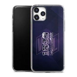 DeinDesign iPhone 11 Pro Handy Slim Case Silikon Handyh&uuml;lle transparent H&uuml;lle extra d&uuml;nn Official Licensed Product Sports Vfl Osnabr&uuml;ck Silikon Slim Case