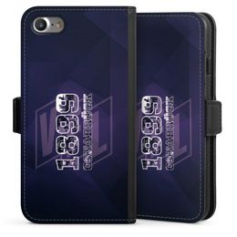 DeinDesign iPhone SE (2020) Handy Klapph&uuml;lle Handyh&uuml;lle aus Kunst Leder schwarz Flip Case Official Licensed Product Sports Vfl Osnabr&uuml;ck Sideflip mit Lasche