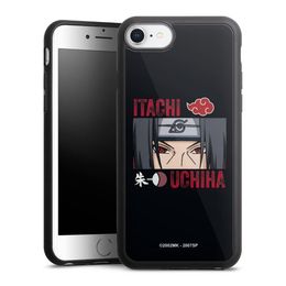 DeinDesign iPhone SE (2020) Handy Gallery Case Handyh&uuml;lle 9H Geh&auml;rtetes Glas R&uuml;ckseite H&uuml;lle Manga Itachi Uchiha Naruto Shippuden Gallery Case