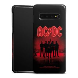 DeinDesign Galaxy S10 Handy Premium Case Smartphone Handyh&uuml;lle Schutzh&uuml;lle gl&auml;nzend Band Acdc Official Licensed Product Premium Case