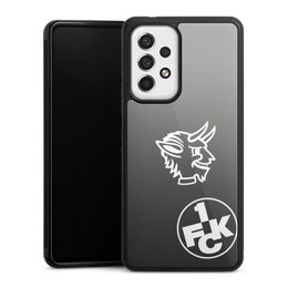 DeinDesign Galaxy A53 5G Handy Gallery Case Handyh&uuml;lle 9H Geh&auml;rtetes Glas R&uuml;ckseite H&uuml;lle 1. Fc Kaiserslautern 1. Fck Logo Gallery Case