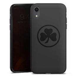 DeinDesign iPhone Xr Handy Silikon H&uuml;lle Case schwarz Handyh&uuml;lle Official Licensed Product Spvgg Greuther F&uuml;rth Clover