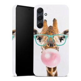 DeinDesign Galaxy A55 5G Handy Premium Case Smartphone Handyh&uuml;lle Schutzh&uuml;lle gl&auml;nzend Giraffe Animals Glasses Premium Case