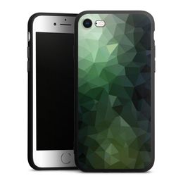 DeinDesign iPhone SE (2020) Handy Premium Silikon H&uuml;lle Handyh&uuml;lle schwarz Case Mosaic Geometric Tarnmuster Silikon Premium Case