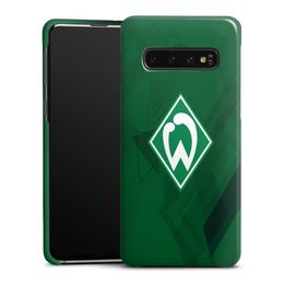 DeinDesign Galaxy S10 Handy Premium Case Smartphone Handyh&uuml;lle Schutzh&uuml;lle gl&auml;nzend Sv Werder Bremen Official Licensed Product Coat Of Arms Premium Case