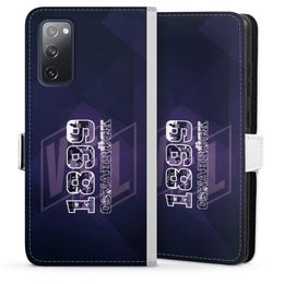 DeinDesign Galaxy S20 FE 5G Handy Klapph&uuml;lle Handyh&uuml;lle aus Kunst Leder wei&szlig; Flip Case Vfl Osnabr&uuml;ck Sports Official Licensed Product Sideflip mit Lasche