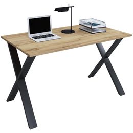 Vcm Schreibtisch, 160 x 80 cm, Computertisch mit Metallgestell, B&uuml;rotisch f&uuml;r Homeoffice und Arbeitszimmer - Lona X