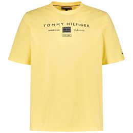 Herren Gro&szlig;e Gr&ouml;&szlig;en | Tommy Hilfiger T-Shirt mit Label-Print Farbe gelb Gr&ouml;&szlig;e: 4XL