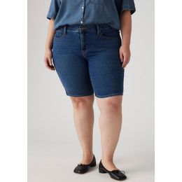 LEVI'S&reg; PLUS LEVI'S PLUS Damen Shorts "PL SHAPING BERMUDA DA", blau, Gr. 22, unifarben, Web, Obermaterial: 80% Baumwolle, 19% Polyester, 1% Elasthan, Hosen,