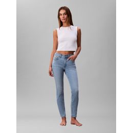 Damen Skinny-fit-Jeans "MID RISE SKINNY"light cape, Gr. 28, Calvin Klein Jeans, Denim/Jeans, Obermaterial: 80% Baumwolle, 12% Polyester, 6%