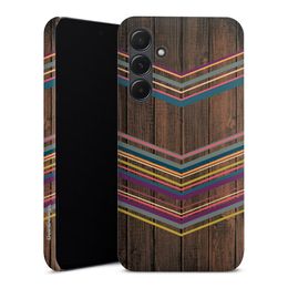 DeinDesign Galaxy A35 5G Handy Premium Case Smartphone Handyh&uuml;lle Schutzh&uuml;lle matt Muster Wood Wooden Look Premium Case