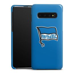 DeinDesign Galaxy S10 Handy Premium Case Smartphone Handyh&uuml;lle Schutzh&uuml;lle gl&auml;nzend Hertha Bsc Official Licensed Product Flag Premium Case