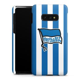 DeinDesign Galaxy S10e Handy Premium Case Smartphone Handyh&uuml;lle Schutzh&uuml;lle matt Flag Hertha Bsc Stripes Premium Case