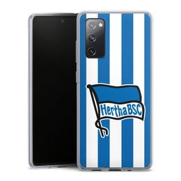DeinDesign Galaxy S20 FE 5G Handy Silikon H&uuml;lle Case transparent Handyh&uuml;lle Hertha Bsc Stripes Flag Silikon Case