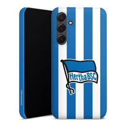 DeinDesign Galaxy A35 5G Handy Premium Case Smartphone Handyh&uuml;lle Schutzh&uuml;lle matt Flag Hertha Bsc Stripes Premium Case