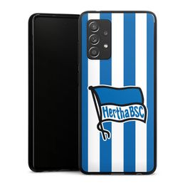DeinDesign Galaxy A52s 5G Handy Silikon H&uuml;lle Case schwarz Handyh&uuml;lle Flag Hertha Bsc Stripes
