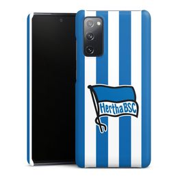 DeinDesign Galaxy S20 FE 5G Handy Premium Case Smartphone Handyh&uuml;lle Schutzh&uuml;lle matt Hertha Bsc Stripes Flag Premium Case