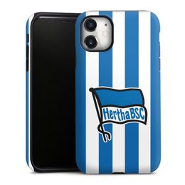 DeinDesign iPhone 11 Handy Panzer Handyh&uuml;lle robuste Outdoor H&uuml;lle Schutzh&uuml;lle matt Flag Hertha Bsc Stripes Tough Case