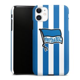 DeinDesign iPhone 11 Handy Premium Case Smartphone Handyh&uuml;lle Schutzh&uuml;lle matt Hertha Bsc Stripes Flag Premium Case