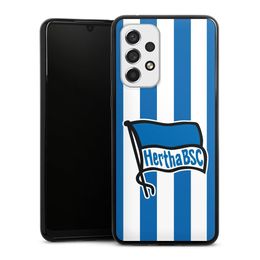 DeinDesign Galaxy A33 5G Handy Slim Case extra d&uuml;nn Silikon Handyh&uuml;lle schwarz H&uuml;lle Hertha Bsc Stripes Flag Silikon Slim Case