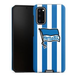 DeinDesign Galaxy S20 Handy Panzer Handyh&uuml;lle robuste Outdoor H&uuml;lle Schutzh&uuml;lle matt Flag Hertha Bsc Stripes Tough Case