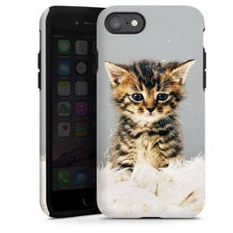 DeinDesign iPhone 8 Handy Panzer Handyh&uuml;lle robuste Outdoor H&uuml;lle Schutzh&uuml;lle matt Cat Pet Feather Tough Case