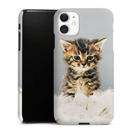 DeinDesign iPhone 11 Handy Premium Case Smartphone Handyh&uuml;lle Schutzh&uuml;lle matt Cat Pet Feather Premium Case