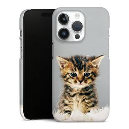 DeinDesign iPhone 14 Pro Handy Premium Case Smartphone Handyh&uuml;lle Schutzh&uuml;lle matt Cat Pet Feather Premium Case