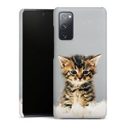 DeinDesign Galaxy S20 FE Handy Premium Case Smartphone Handyh&uuml;lle Schutzh&uuml;lle matt Cat Pet Feather Premium Case