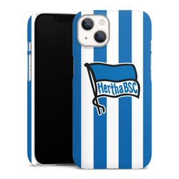 DeinDesign iPhone 13 Handy Premium Case Smartphone Handyh&uuml;lle Schutzh&uuml;lle matt Flag Hertha Bsc Stripes Premium Case