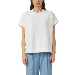 s.Oliver Damen Sweaterwei&szlig;, Gr. 38, unifarben, Sweatware, Obermaterial: 47% Modal, 41% Polyester, 12% Elasthan, Sweatshirts, Halbarm-Sweater mit