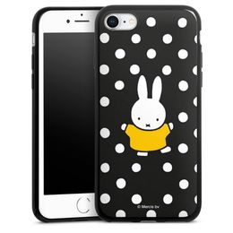 DeinDesign iPhone SE (2022) Handy Slim Case extra d&uuml;nn Silikon Handyh&uuml;lle schwarz H&uuml;lle Polka Dots Miffy Rabbit Silikon Slim Case