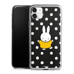 DeinDesign iPhone 11 Handy Slim Case Silikon Handyh&uuml;lle transparent H&uuml;lle extra d&uuml;nn Polka Dots Miffy Rabbit Silikon Slim Case