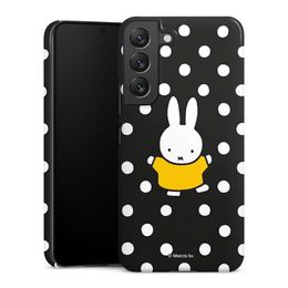 DeinDesign Galaxy S22 Handy Premium Case Smartphone Handyh&uuml;lle Schutzh&uuml;lle gl&auml;nzend Polka Dots Miffy Rabbit Premium Case
