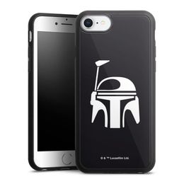 DeinDesign iPhone SE (2020) Handy Gallery Case Handyh&uuml;lle 9H Geh&auml;rtetes Glas R&uuml;ckseite H&uuml;lle The Mandalorian Star Wars Boba Fett Gallery Case