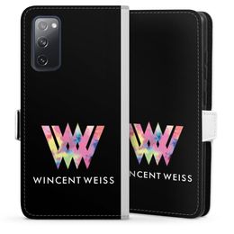 DeinDesign Galaxy S20 FE Handy Klapph&uuml;lle Handyh&uuml;lle aus Kunst Leder wei&szlig; Flip Case Music Wincent Weiss Official Licensed Product Sideflip mit Lasche