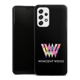 DeinDesign Galaxy A33 5G Handy Slim Case extra d&uuml;nn Silikon Handyh&uuml;lle schwarz H&uuml;lle Official Licensed Product Wincent Weiss Music Silikon Slim Case