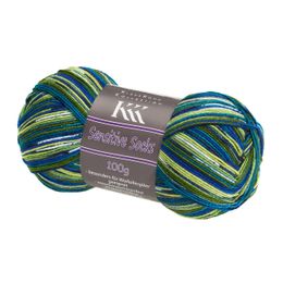 Sockenwolle Sensitive Socks von KKK, Oliv/Blau/Schwarz, aus Polyacryl