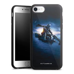 DeinDesign iPhone SE (2020) Handy Gallery Case Handyh&uuml;lle 9H Geh&auml;rtetes Glas R&uuml;ckseite H&uuml;lle Star Wars Merchandise The Mandalorian Gallery Case